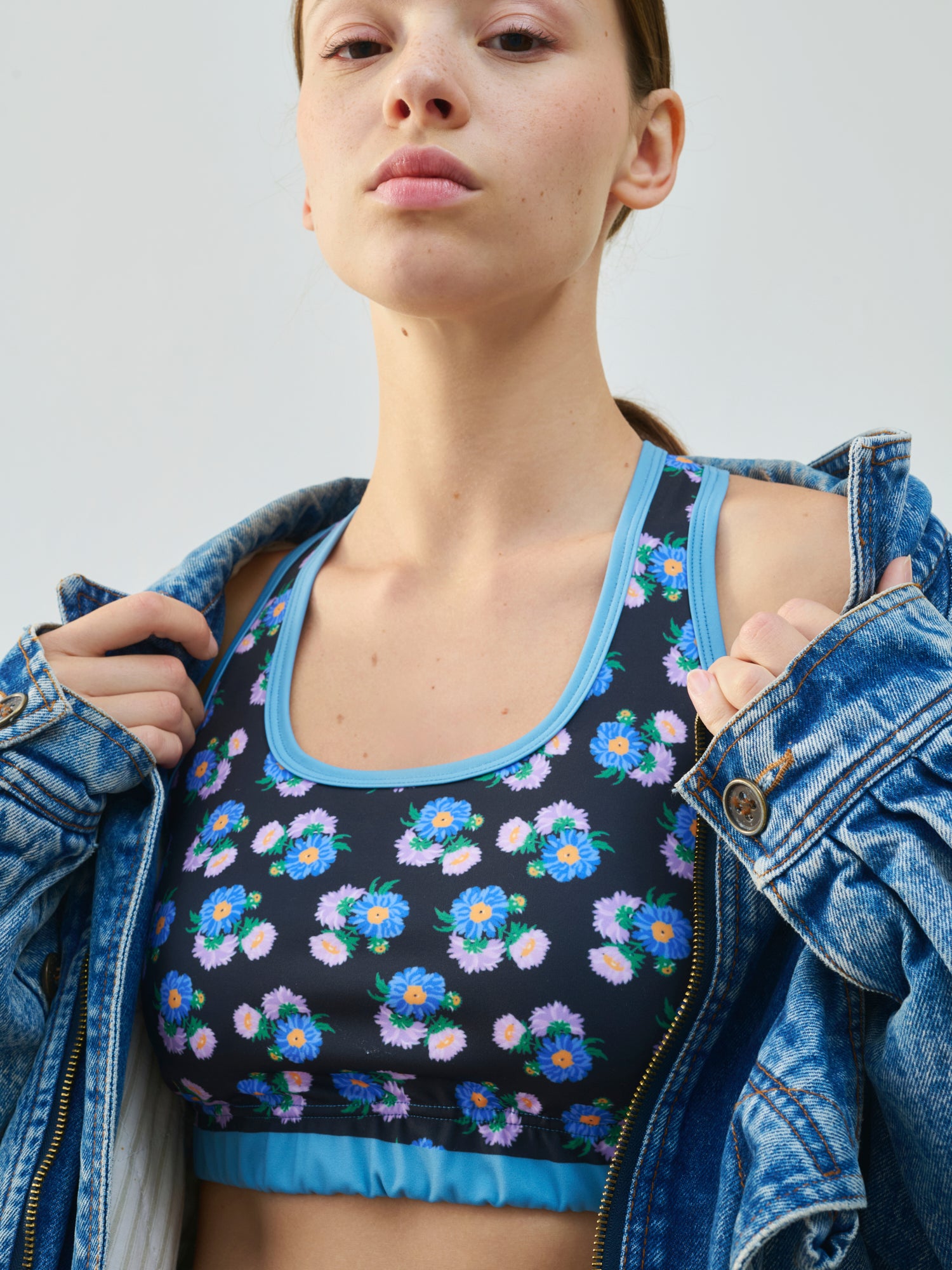Shelda Achille Black Ground sports bra - Lucas du Tertre x Alke