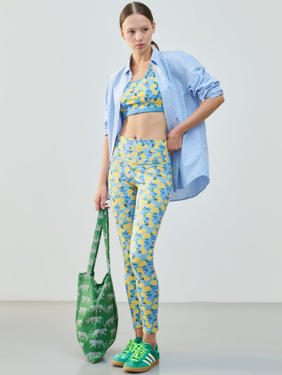 Michelle Blue Roses Leggings - Lucas du Tertre x Alke